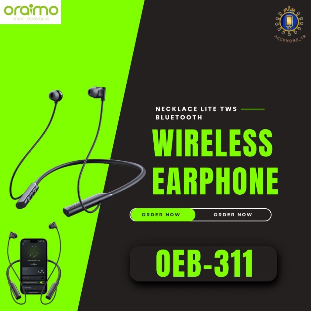 Jual ORAIMO Necklace Lite OEB-311 Tws Bluetooth Earphone VIBRATE TO THE ...
