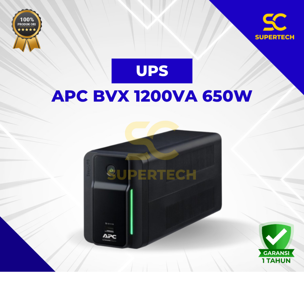 Jual UPS APC Easy UPS BVX 1200VA 650W BVX1200LI-MS Universal Socket ...