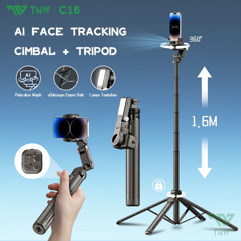 Jual TNW C16 Multi-functional Auto Face Tracking Tripod AI Bluetooth ...