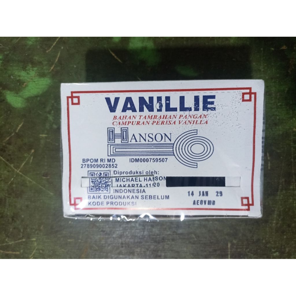 Jual VANILI SACHET HANSON BOX (100 SACHET) | Shopee Indonesia