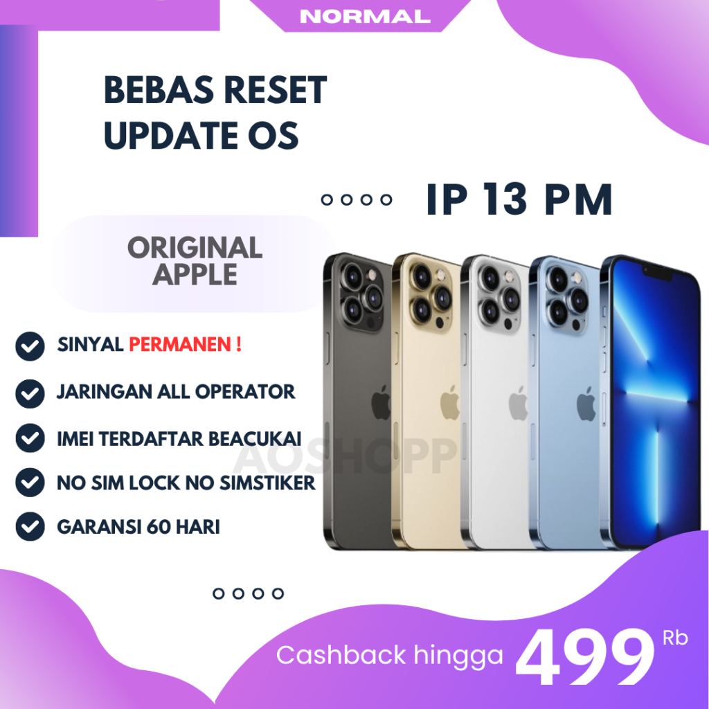 Jual ip 13 pro | 13 pro max | All operator FULLSET 128GB 256GB 512GB Normal Second inter Sinyal ...