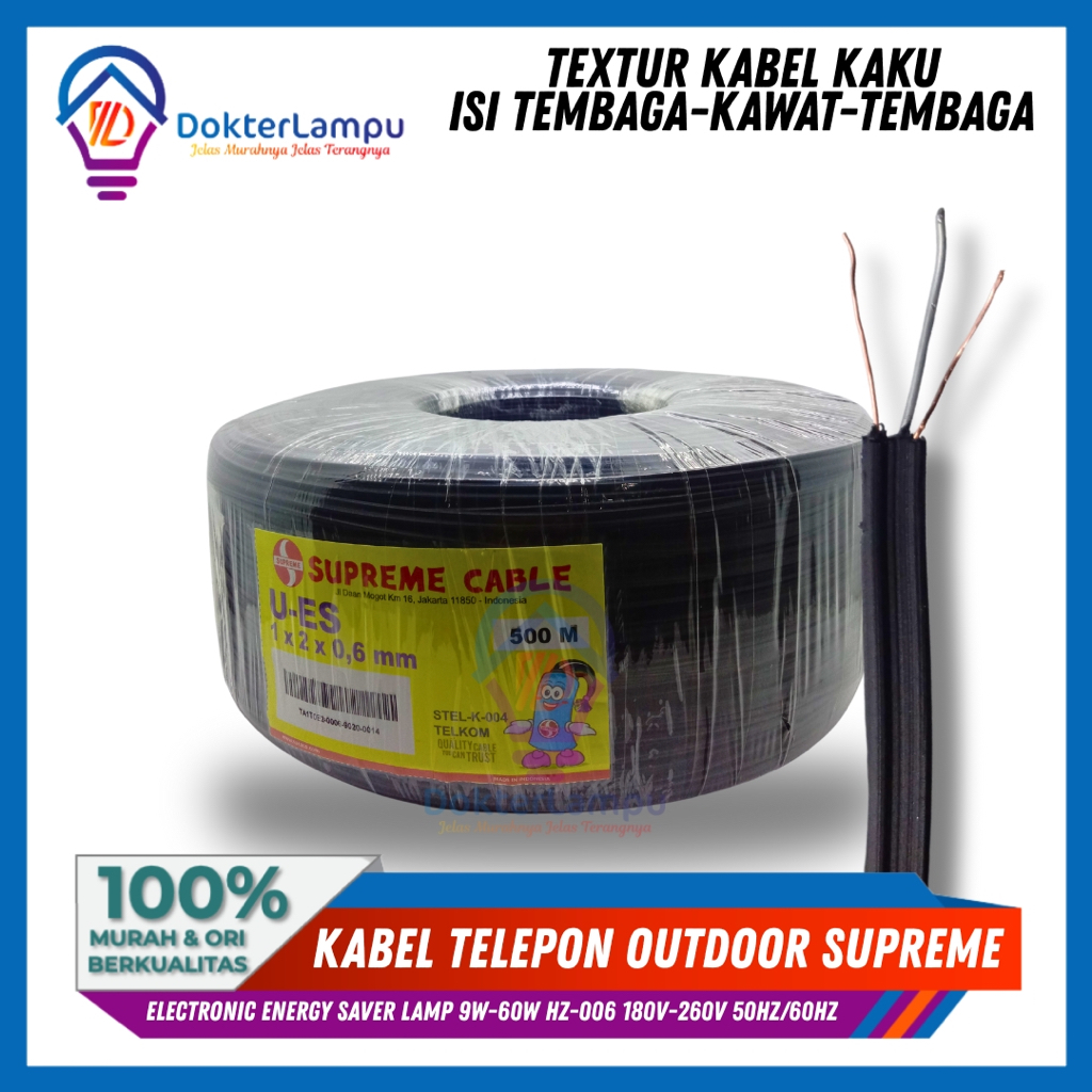 Jual KABEL TELEPON OUTDOOR DW 1X2X0,6MM SUPREME HARGA PERMETER BOS ...