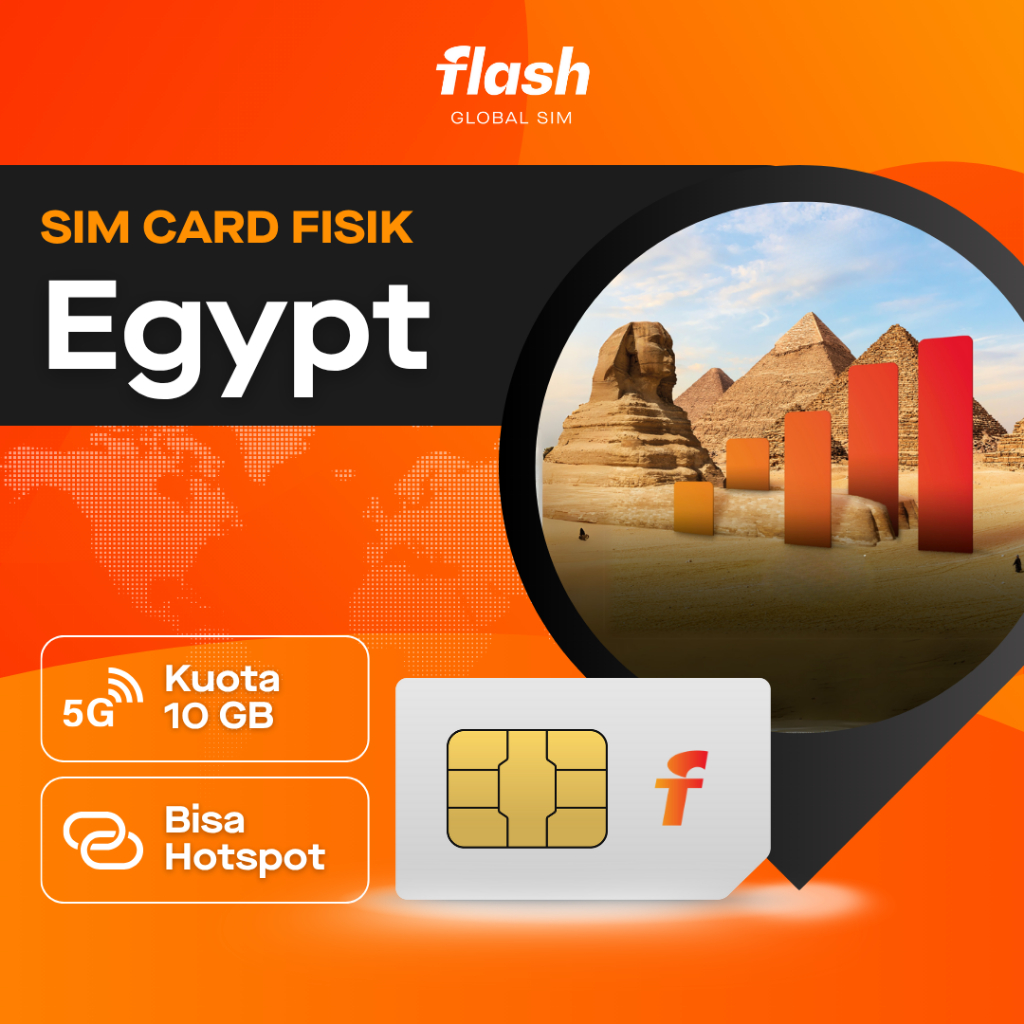 Jual SIM card Egypt Flash Global SIM Internet Quota (Simcard Mesir ...