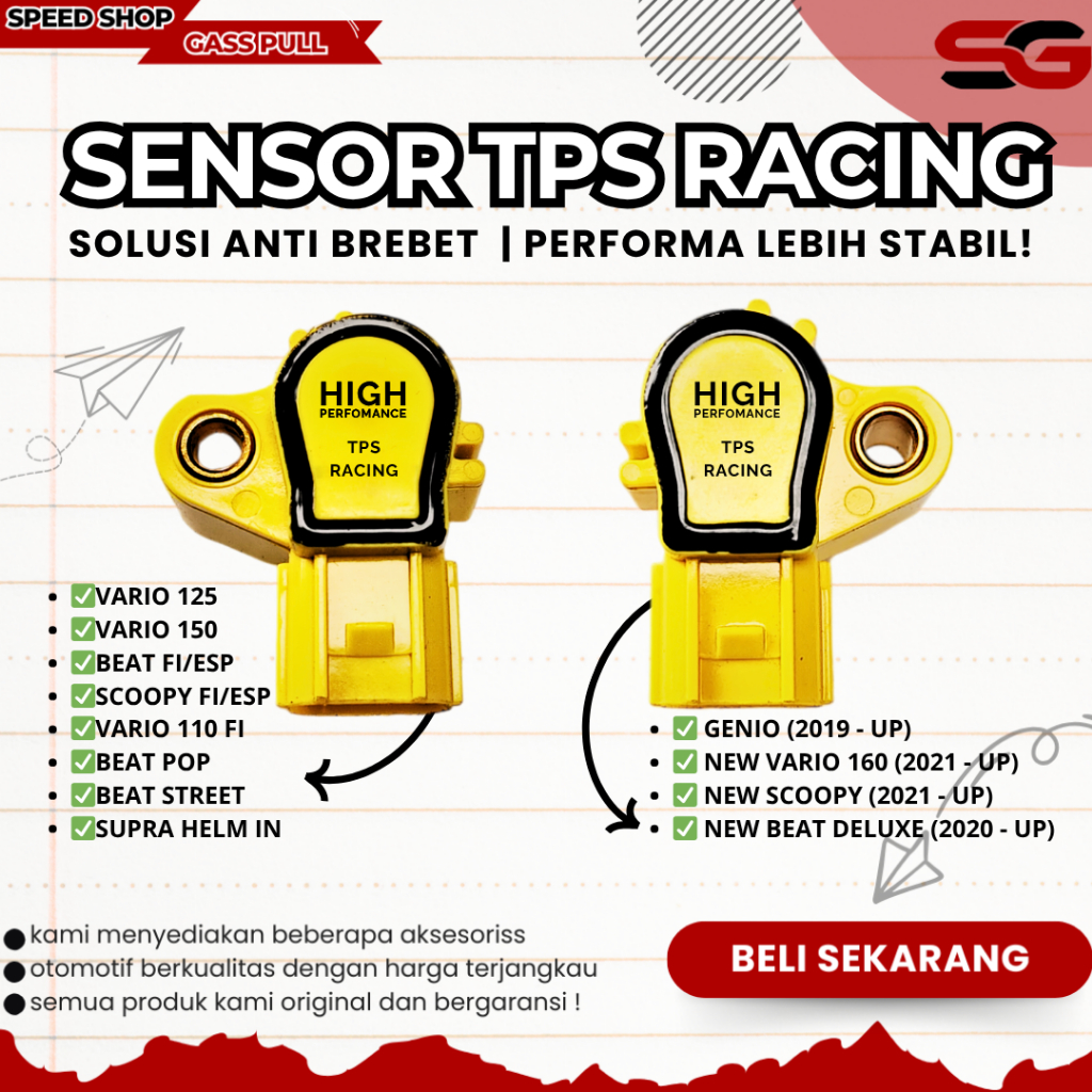 Jual SENSOR TPS RACING TROTHOLE BEAT VARIO 110 125 150 SCOOPY REVO Fi ...