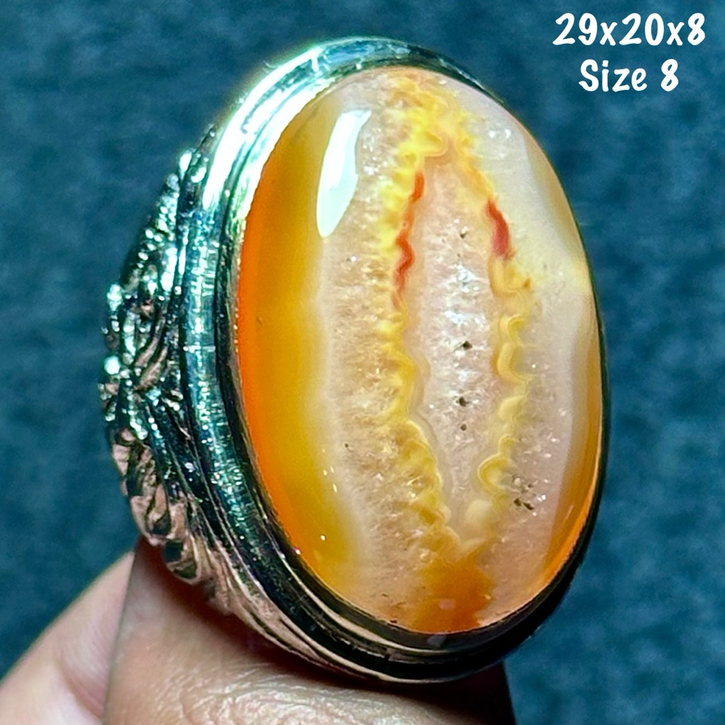 Jual Cincin Batu Akik Natural Baturaja Ice Junder Miss V Jumbo Kristal ...