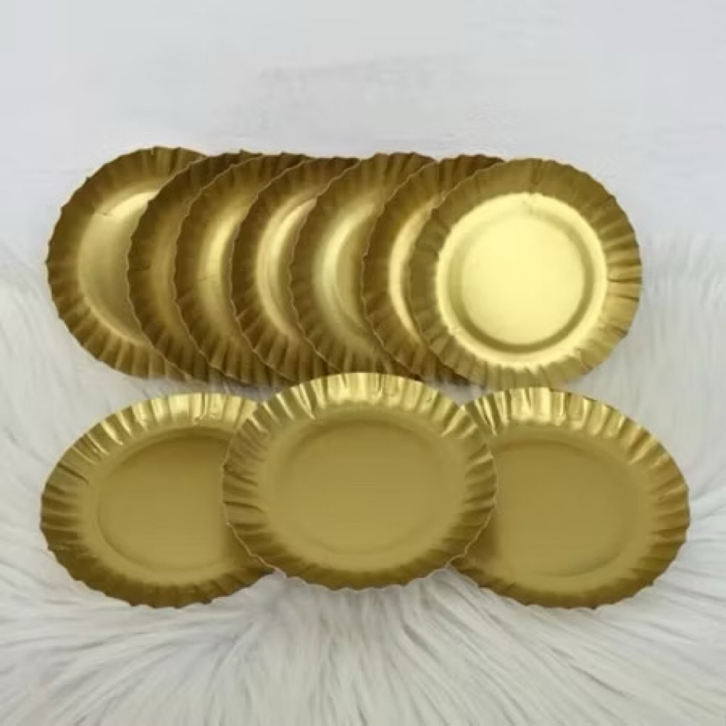 Jual RF PIRING MAS KERTAS KUE CAKE ULANG TAHUN PAPER PLATE EKONOMIS ISI ...