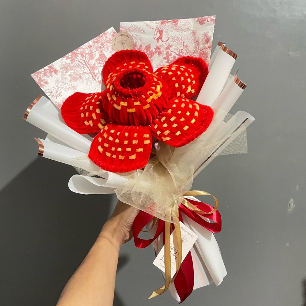 Jual Buket Rafflesia arnoldi kawat bulu pipe cleaner | Shopee Indonesia