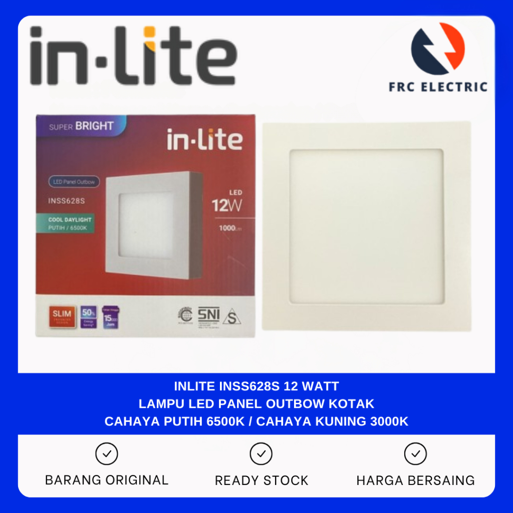 Jual InLite INSS628S 12 Watt - Lampu Downlight Panel Outbow Kotak 12 ...