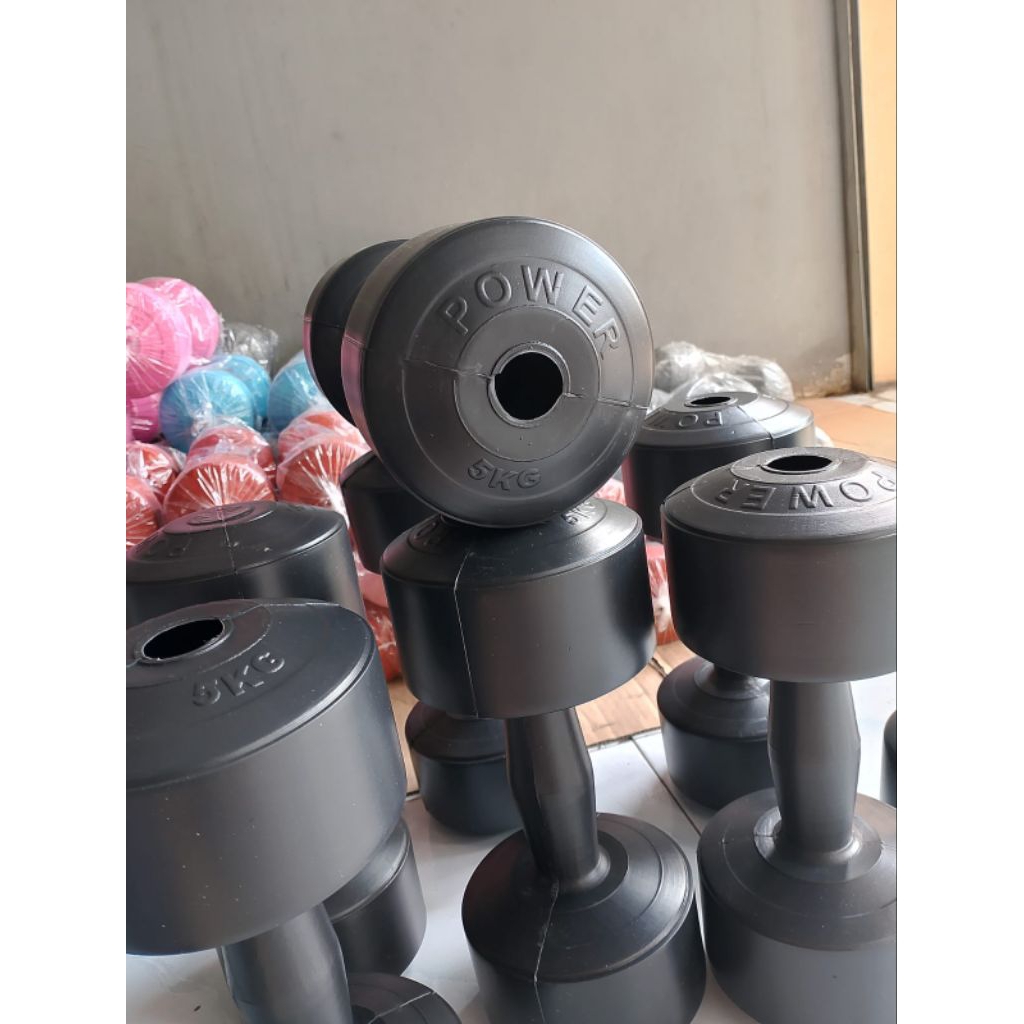 Jual Dumbel barbel 5kg Jumbo Kosongan sudah plus tutup (2pcs) | Shopee ...