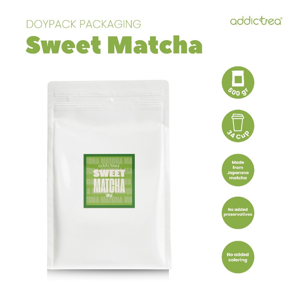 Jual Addictea Sweet Matcha Powder Kemasan Bulk 500gr | Shopee Indonesia