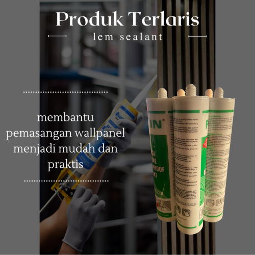 Jual LEM SEALANT 300G LEM KHUSUS WALLPANEL PVC/LIST PLINT PVC/LIST SIKU ...