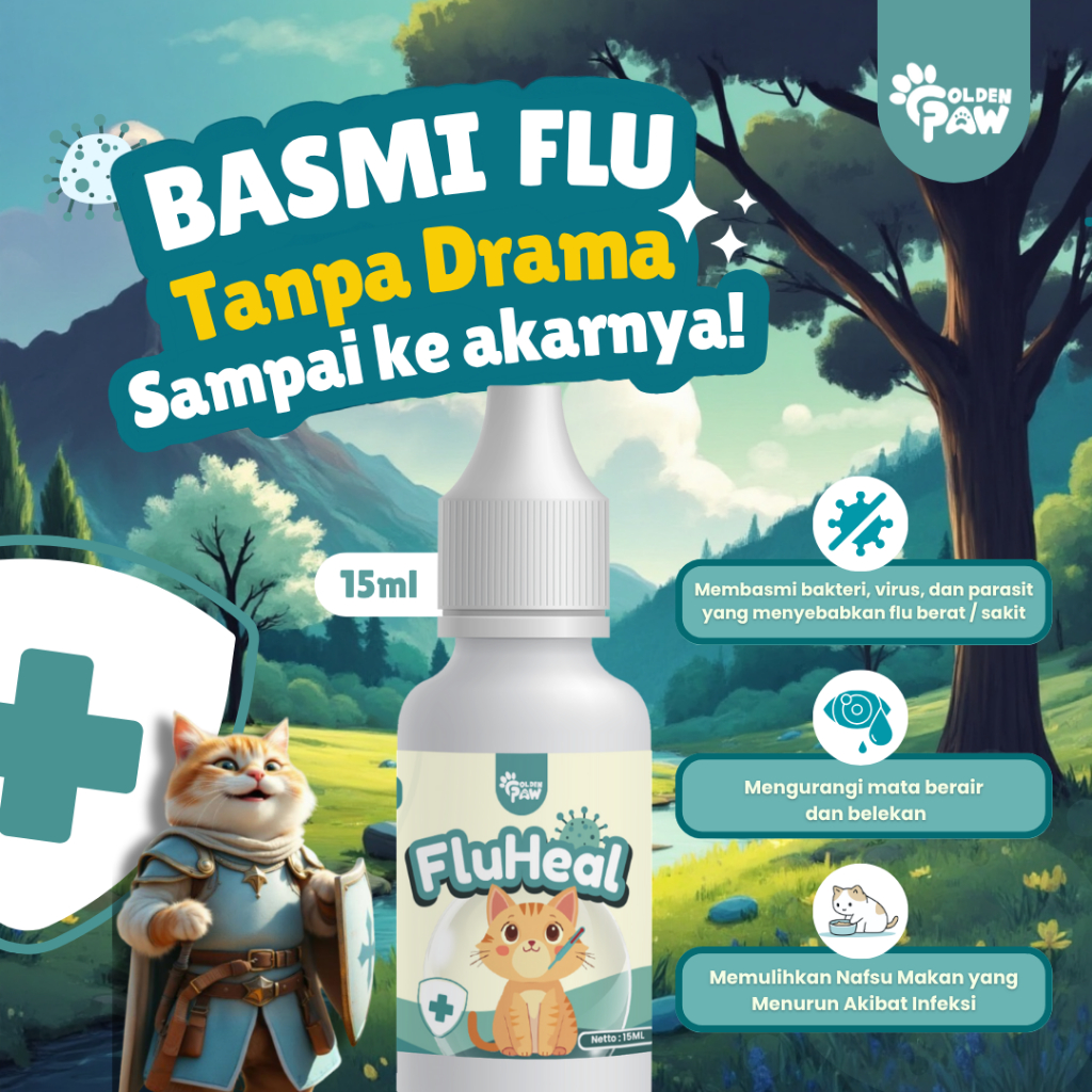 Jual Golden Paw - FluHeal 15ML Obat Anti Flu Pereda Pilek Demam Bersin ...