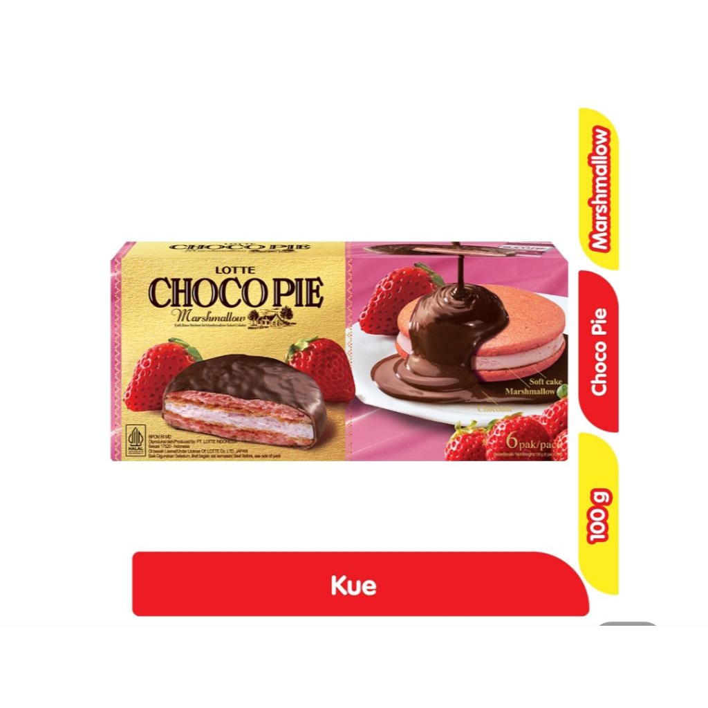 Jual Lotte Choco Pie keik strawberry | Shopee Indonesia