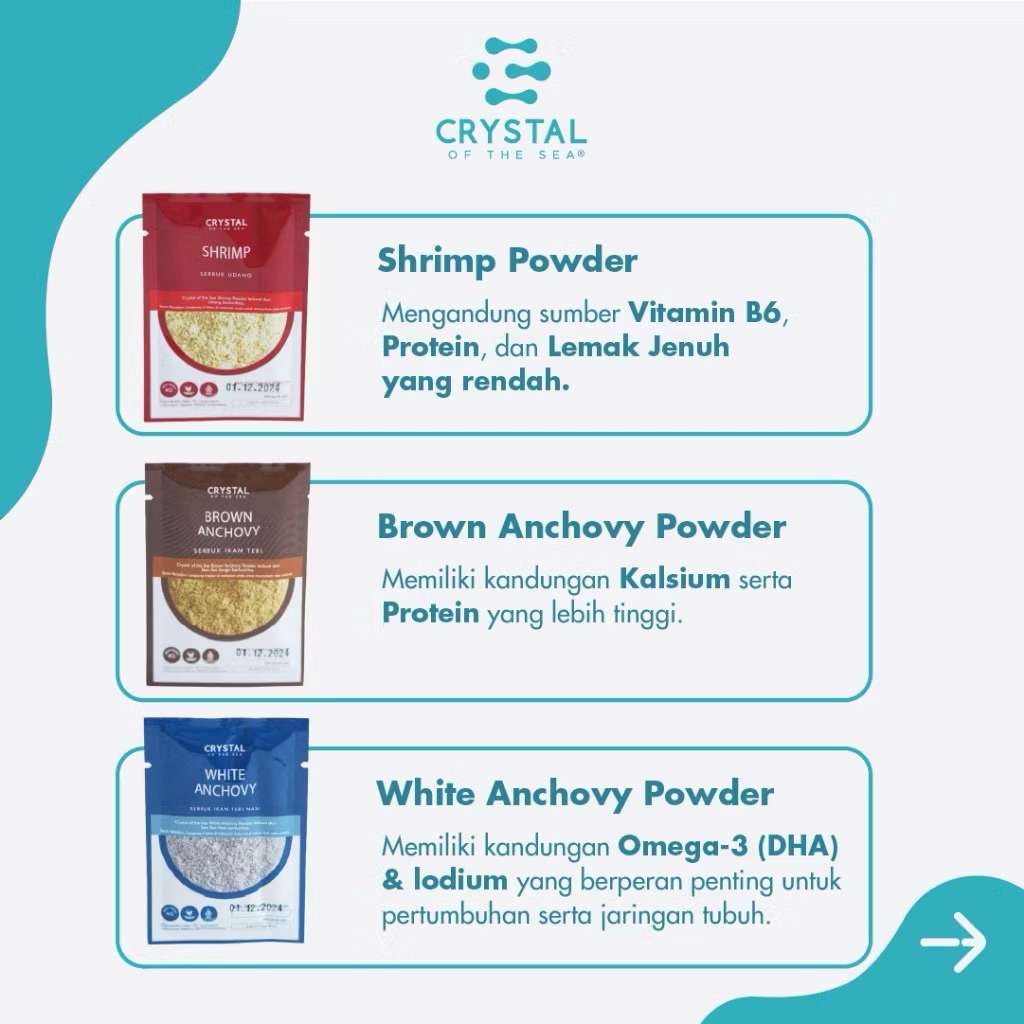 Jual Food Powders Sachet (White Anchovy, Shrimp, Brown Anchovy ...