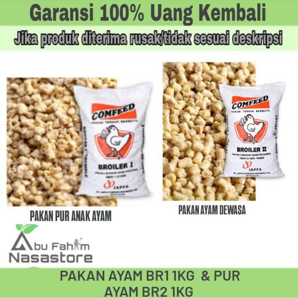 Jual PAKAN AYAM BR1 1KG JAPFA COMFEED | PAKAN PUR ANAK AYAM BROILER ...