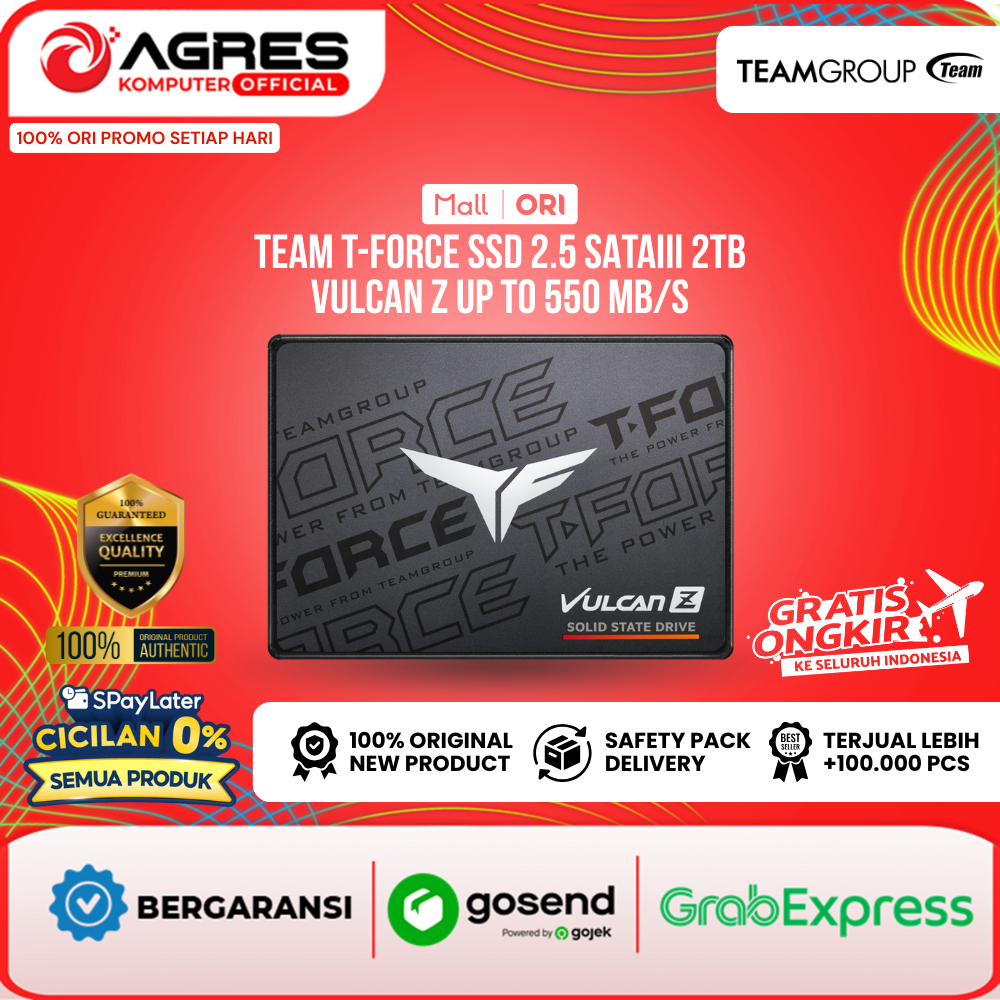 Jual TEAM T-FORCE SSD 2.5 SATAIII 256GB 512GB 1TB 2TB VULCAN Z 3Y - UP ...