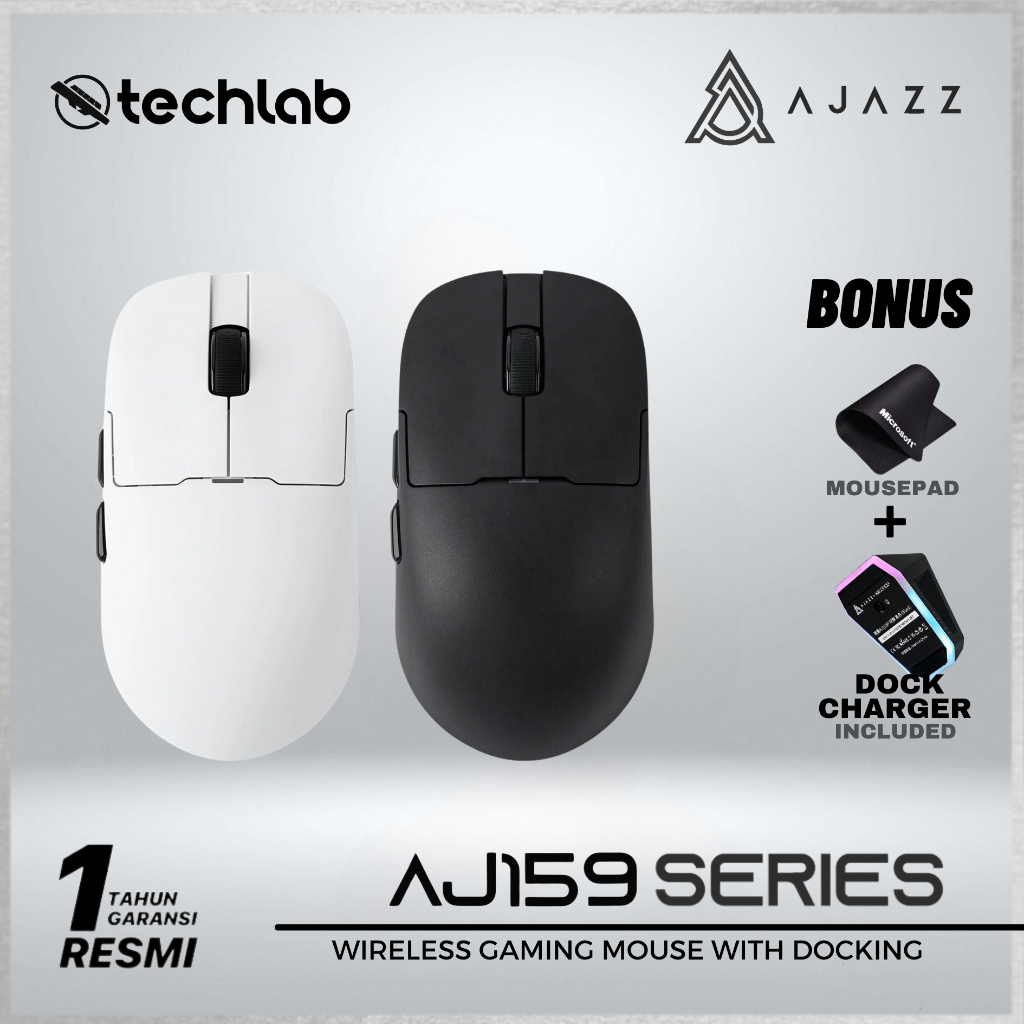 Jual Ajazz AJ159P / AJ-159P Wireless Lighweight Mouse with Charging Dock | Shopee Indonesia