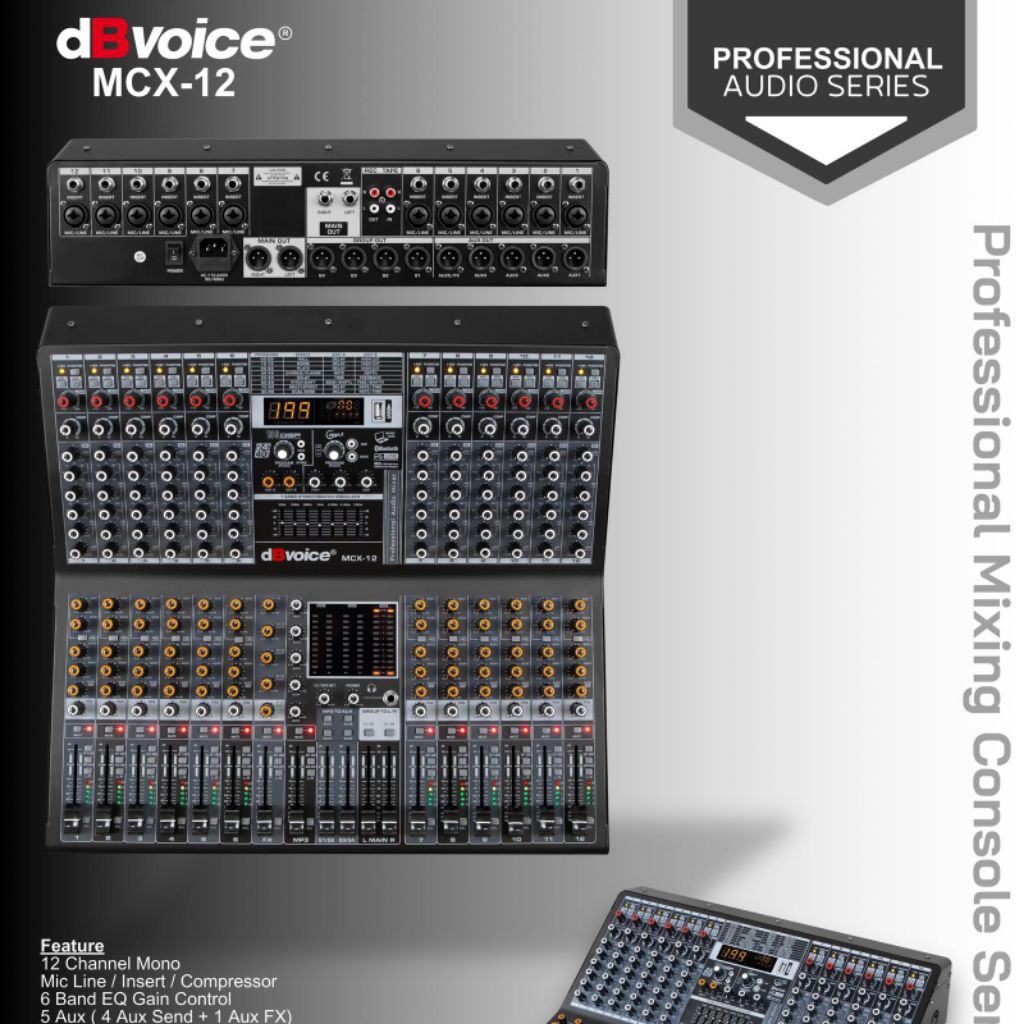 Jual Mixer Dbvoice MCX 12 Original 12 Channel dB Voice MCX-12 | Shopee ...