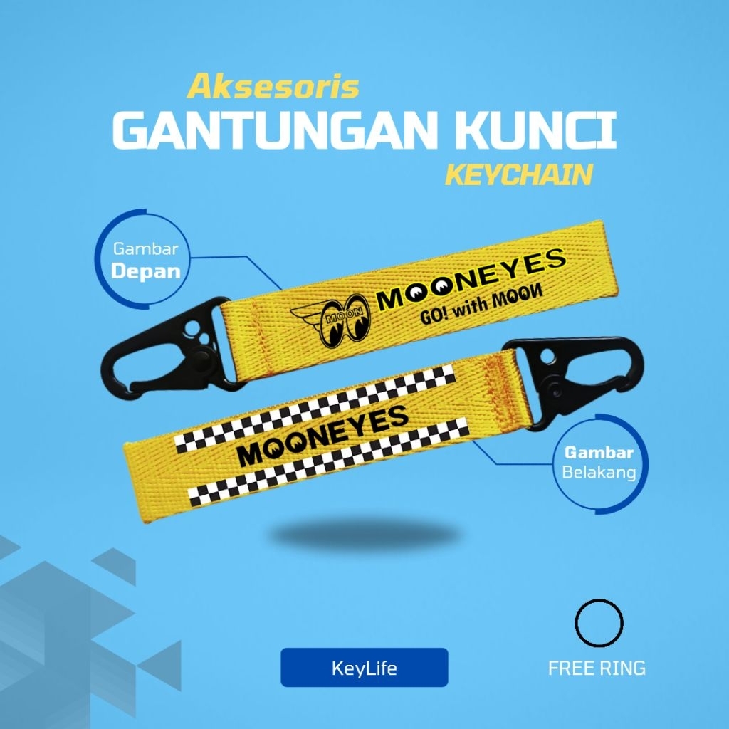 Jual "Mooneyes" Gantungan Kunci Webbing﻿ Mooneyes Keychain Mooneyes ...