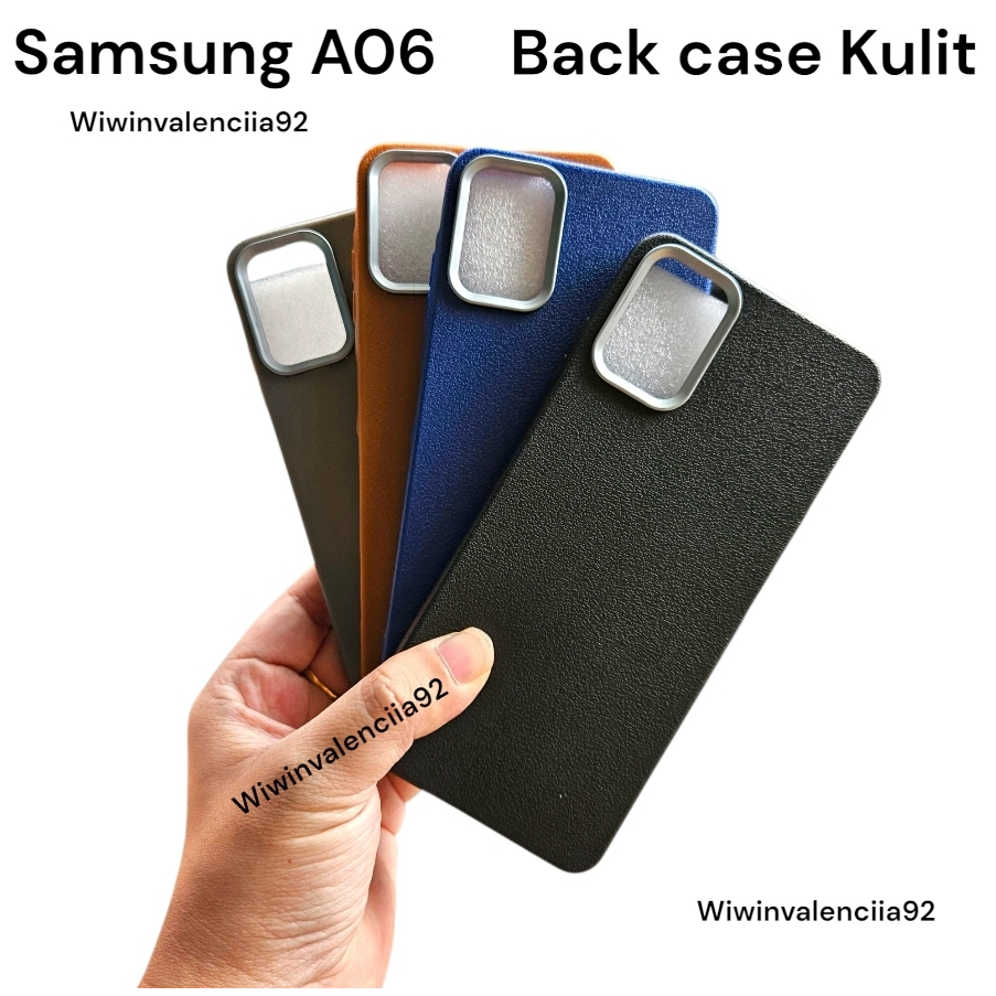 Jual Samsung A06 4G Softcase Hitam-Side Black Premium/Soft Case Leather ...
