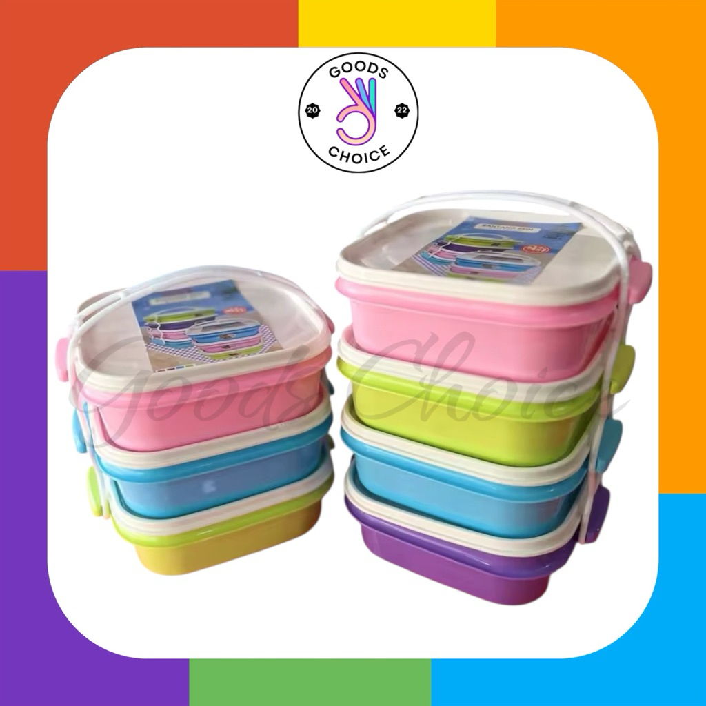 Jual RANTANG FLO SSJ 117 SUSUN 3 & 4 WARNA PLASTIK / KOTAK MAKAN BEKAL ...