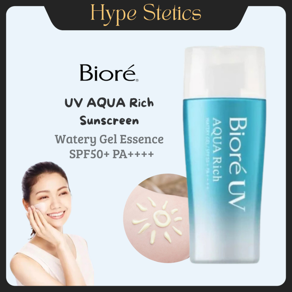 Jual Sunscreen BIORE UV Aqua Rich Watery Gel Sunblock SPF 50+ PA ...