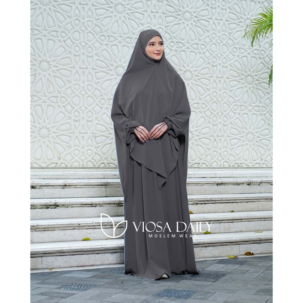 Jual Viosa Daily - SOORA Set Abaya Khimar Anti UV Outfit Syari Umrah ...