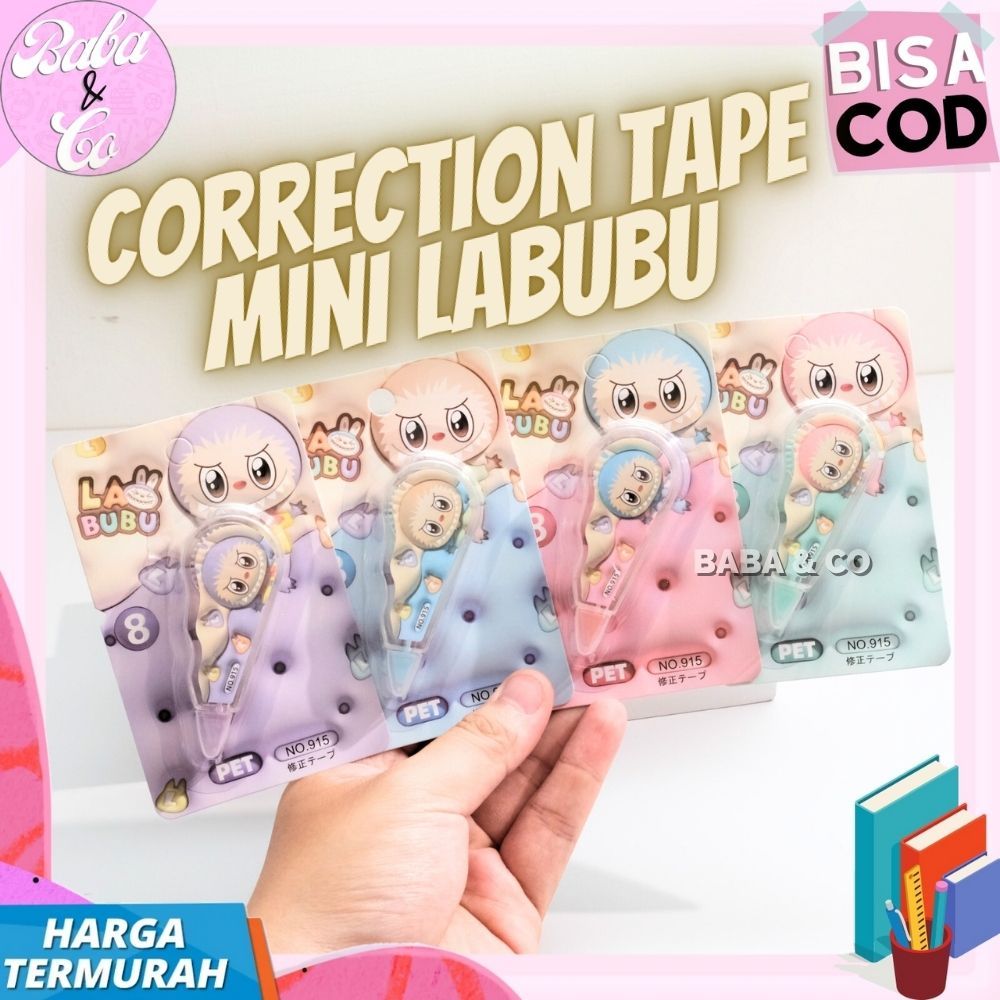 Jual CORRECTION TAPE LABUBU MINI TIP EX PITA LABUBU LUCU UNIK ...