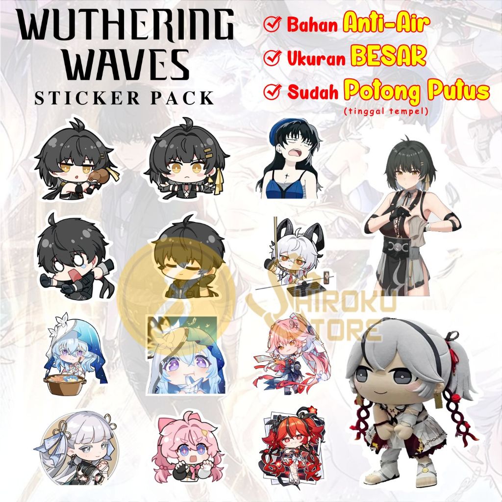Jual Wuthering Waves Premium Sticker Pack / Set Stiker Anti-Air Anime ...