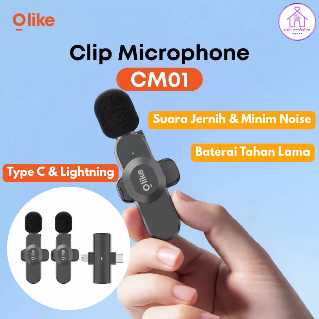 Jual OLIKE Microphone Wireless CM01 | Mic Clip-On Bluetooth untuk ...