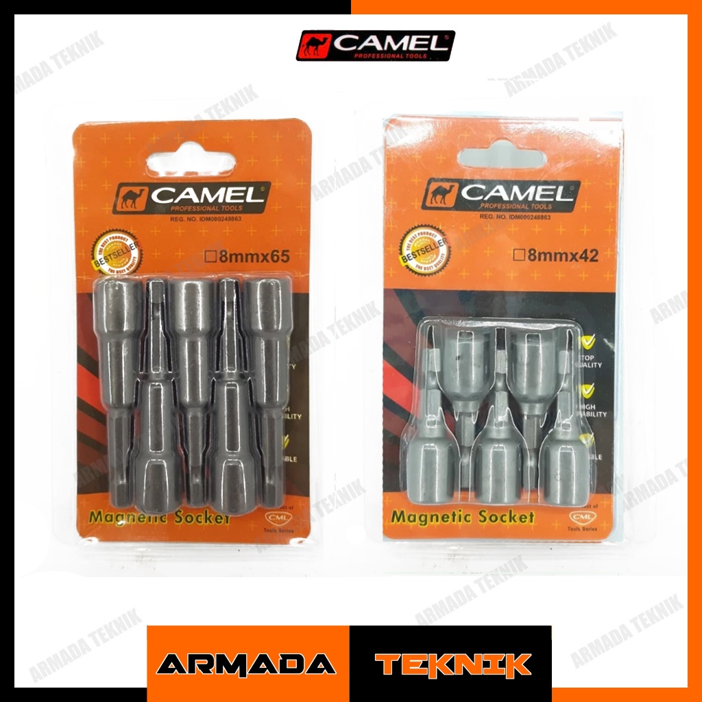 Jual Camel Obeng Sock Roofing 8 x 42 mm 8 x 65 mm Mata Bor Sock Baut Baja Ringan | Shopee Indonesia