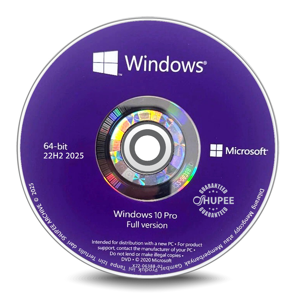 Jual DVD-DL Windows® 1O Pro Activated 22H2 2025 | Shopee Indonesia