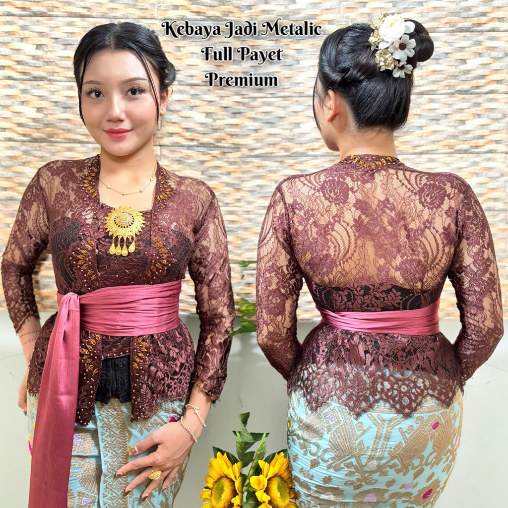 Jual KEBAYA BALI PAYET BROKAT METALIK | KEBAYA PAYET | KEBAYA KUTUBARU ...
