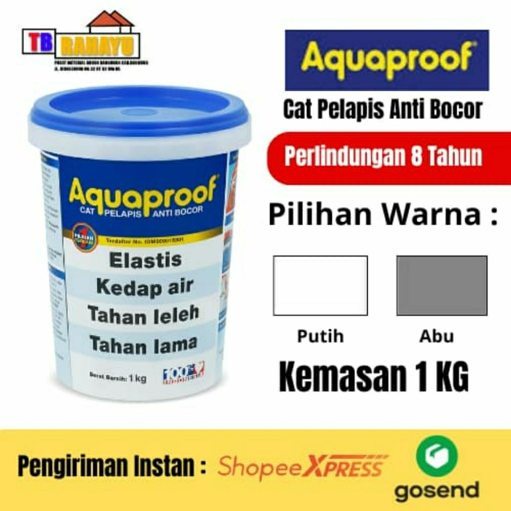 Jual Aquaproof Cat Pelapis Anti Bocor 1 KG , Aquaproof 1 KG | Shopee ...