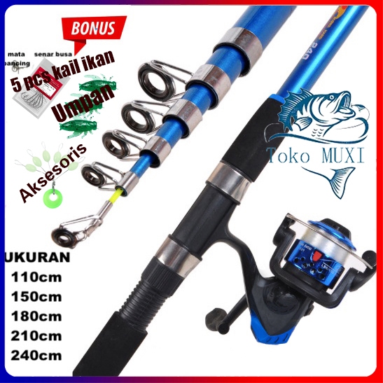 Jual COD 1 SET ALAT PANCING LENGKAP KOMPLIT 80 110 150cm JORAN REEL KAIL KAGAWA JAPAN 5BB ...