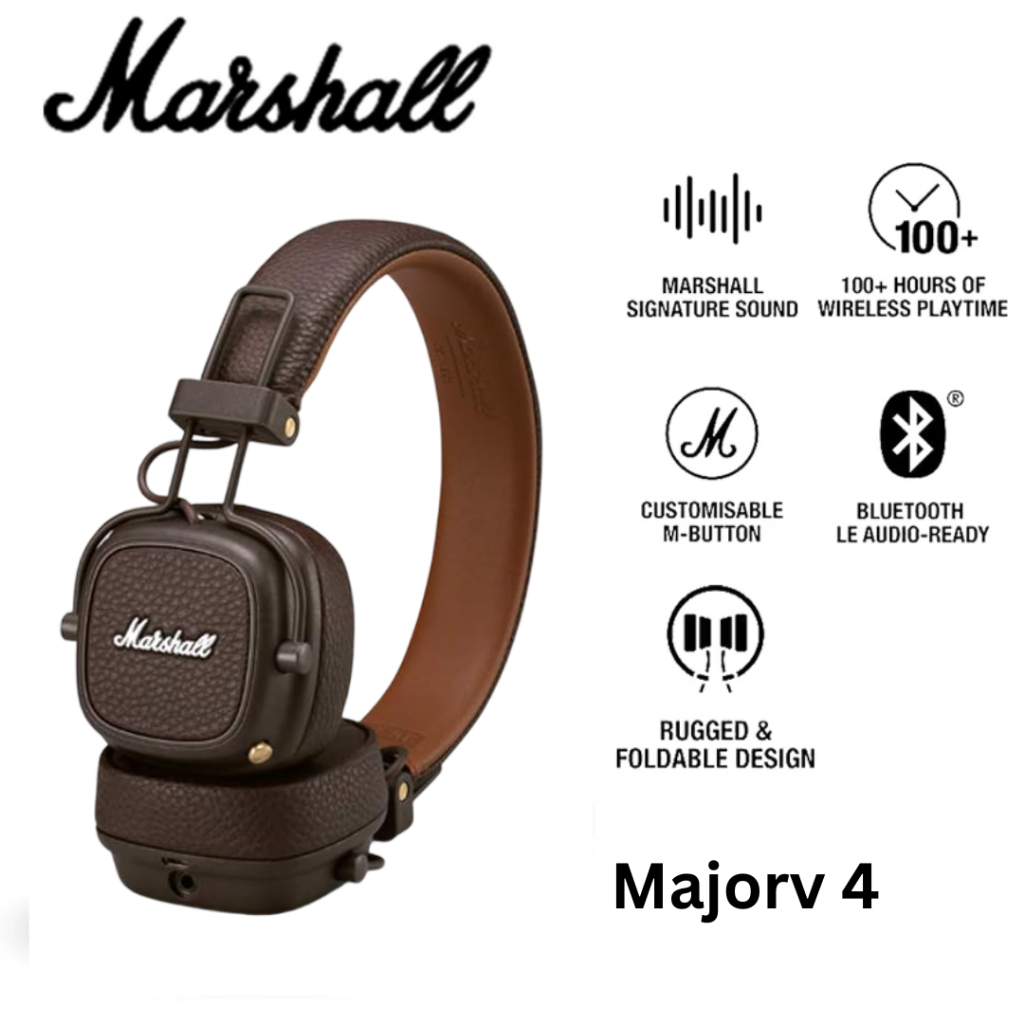 Jual Marshall Major 4 Headphone On-Ear Bluetooth Headset Foldable ...