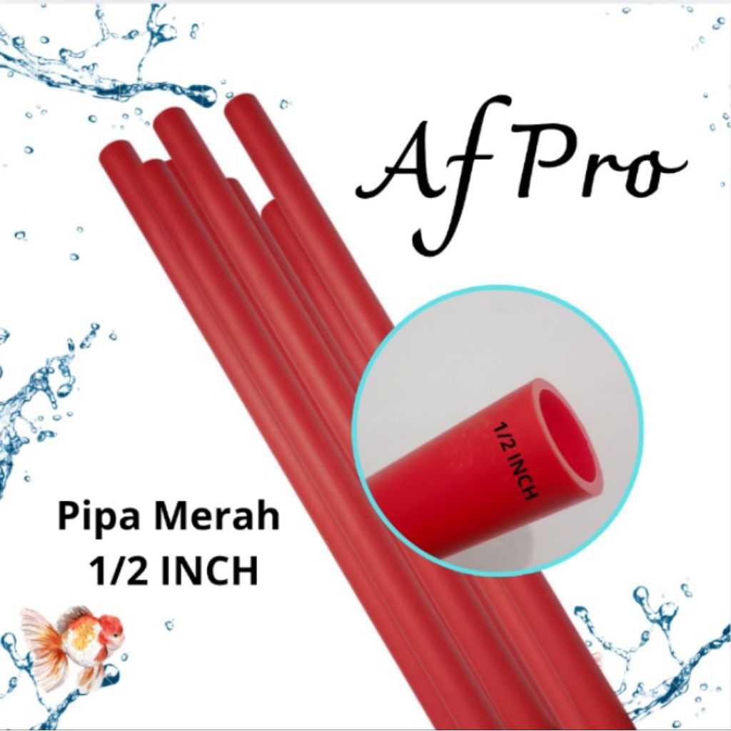 Jual PIPA MERAH PIPA KOLAM AQUARIUM 1/2 INCH 1 METER | Shopee Indonesia