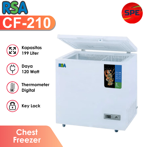 Jual CHEST FREEZER RSA KAPASITAS 199 LITER CF-210 GARANSI RESMI (MEDAN ...
