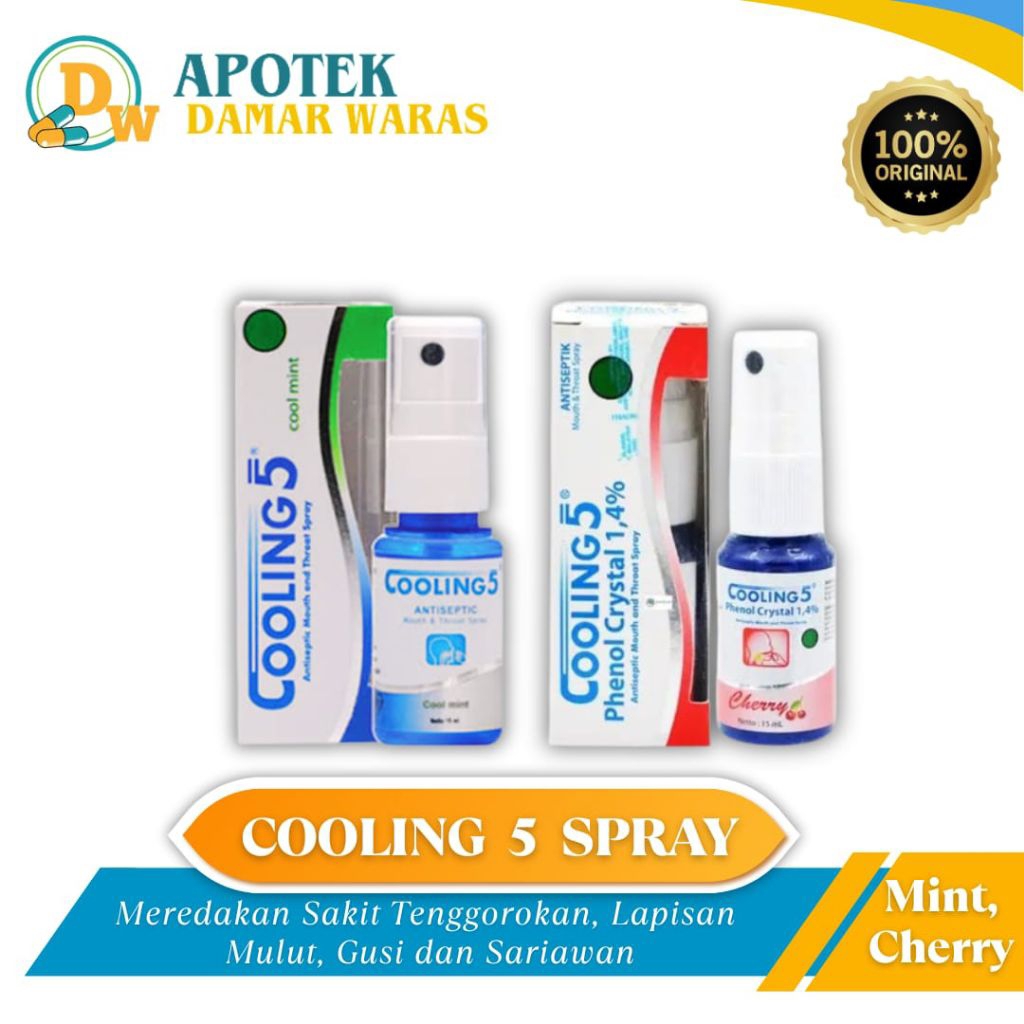 Jual Cooling5 Spray/ obat semprot / mengatasi sariawan/ iritasi ringan ...