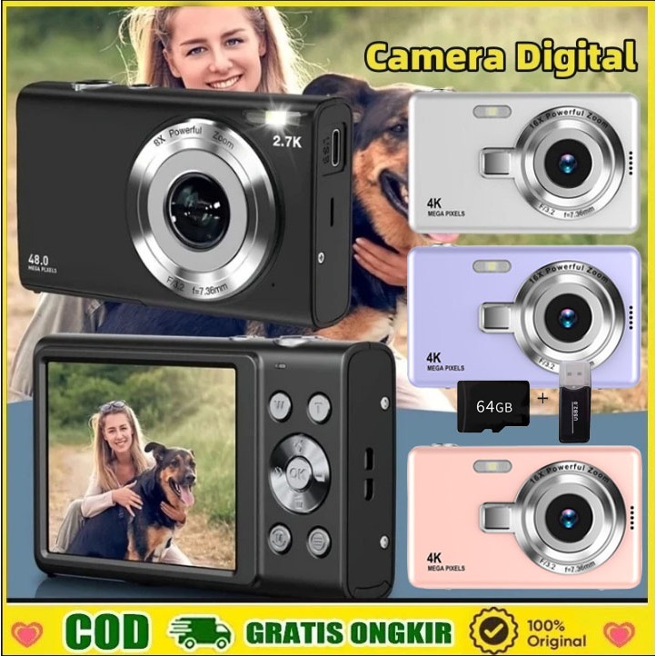 Jual 【COD】Camera Digital Digicam Kamera Pocket 48MP Digital Camera ...