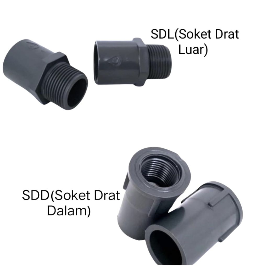 Jual SDL/Soket Drat Luar/SDD/Soket Drat Dalam/Sambungan pipa drat/Grest ...