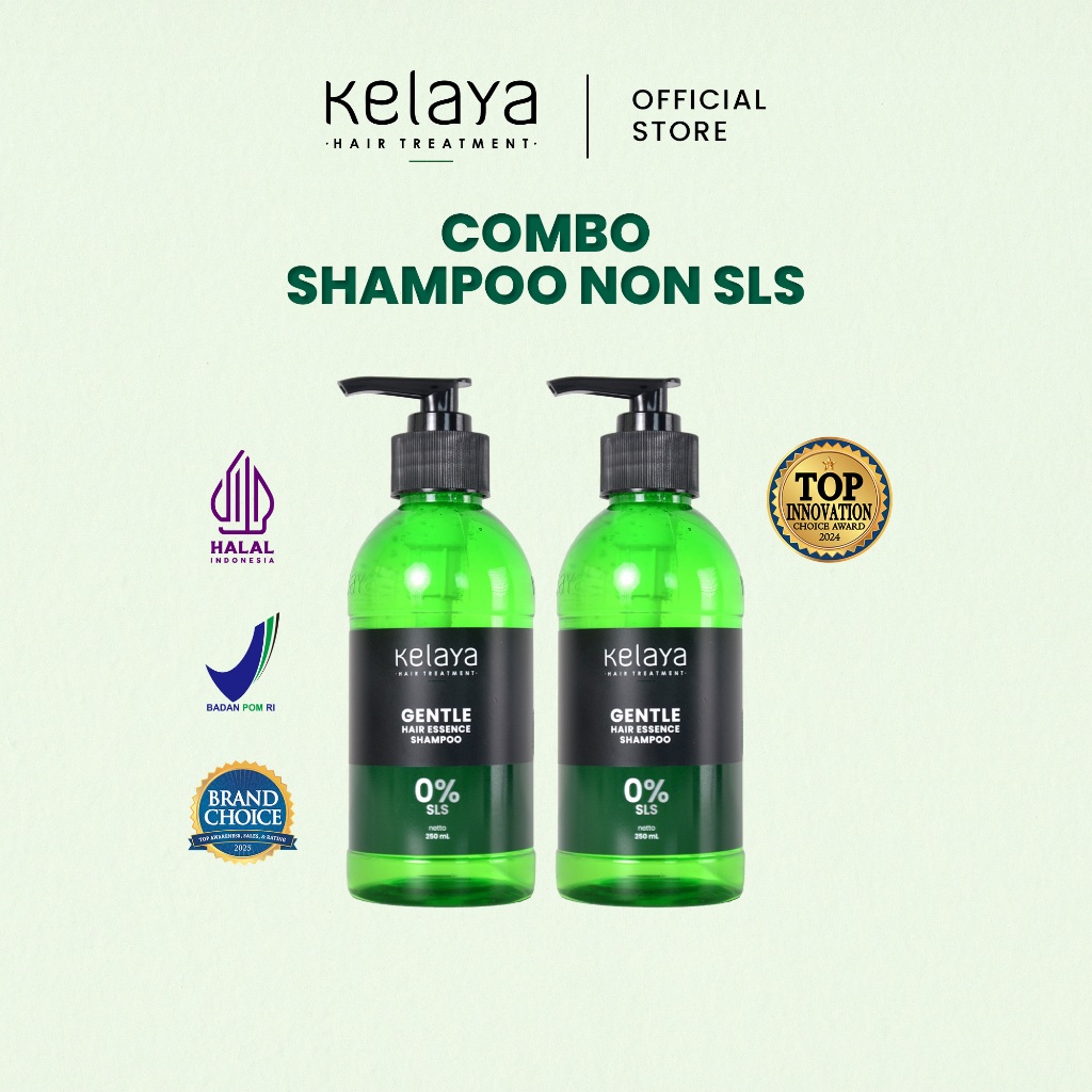 Jual 2 Kelaya Shampoo Non SLS Gentle Hair Care Essence 250ml Shampo ...