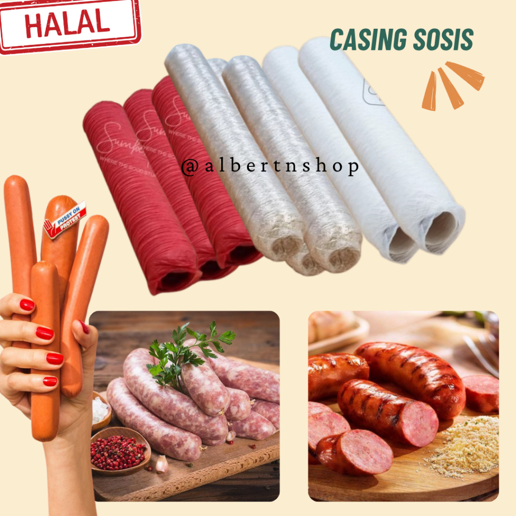 Jual Casing Sosis Kolagen Sapi Bisa Dimakan Plastik Pembungkus Sosis ...