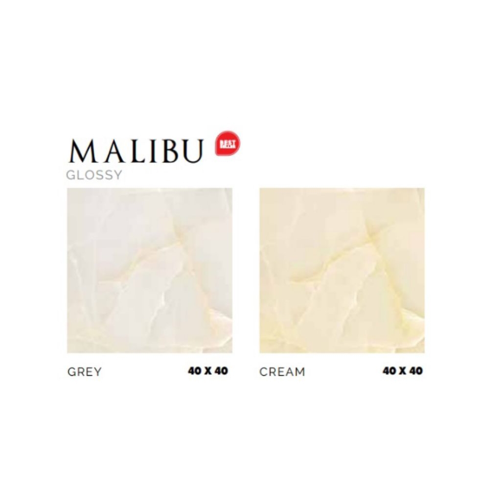 Jual KERAMIK MERK ASIA TILE TIPE MALIBU GREY CREAM UKURAN 40X40 ...