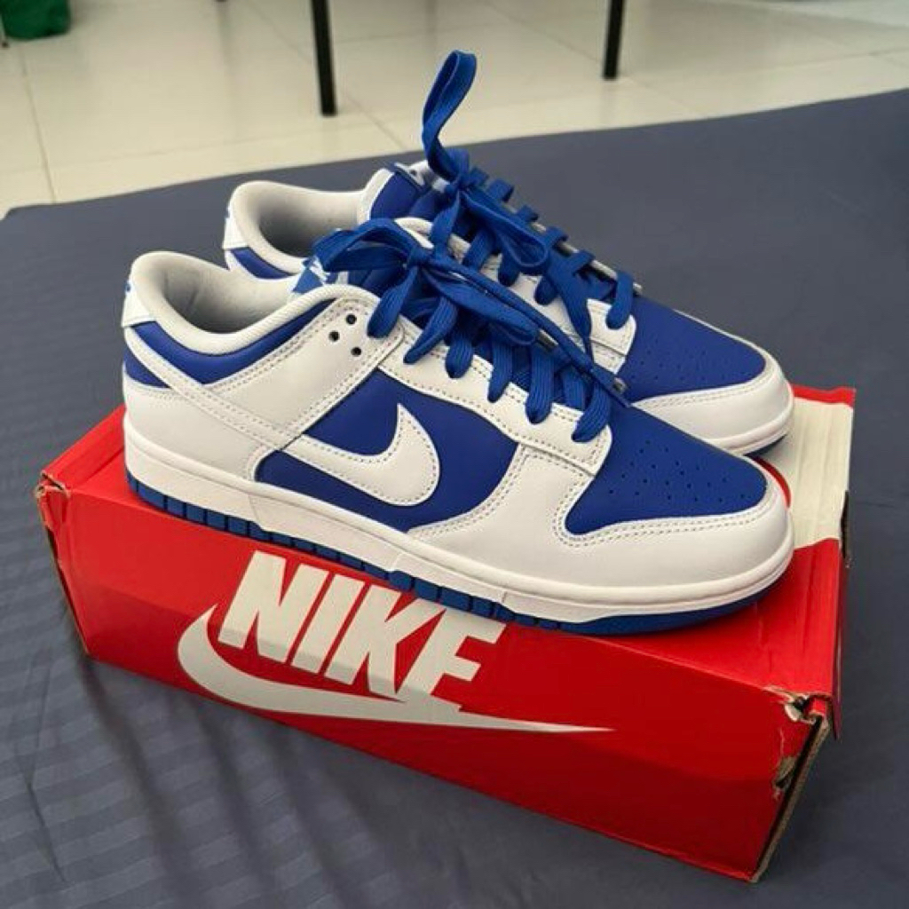 Jual Sepatu Nike Dunk Low Retro Blue/White Original Brand New | Shopee ...