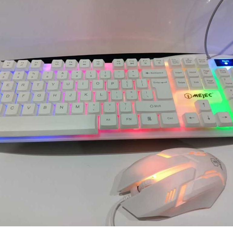 Jual Mejec KG-870 Keyboard Mouse Combo Gaming RGB Backlight Full Size ...