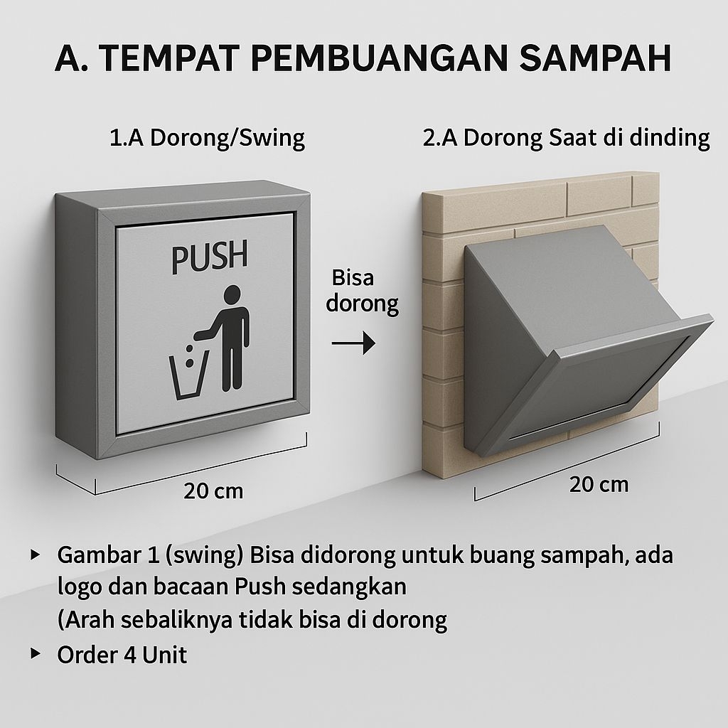 Jual Tempat sampah dinding custom pesanan | Shopee Indonesia