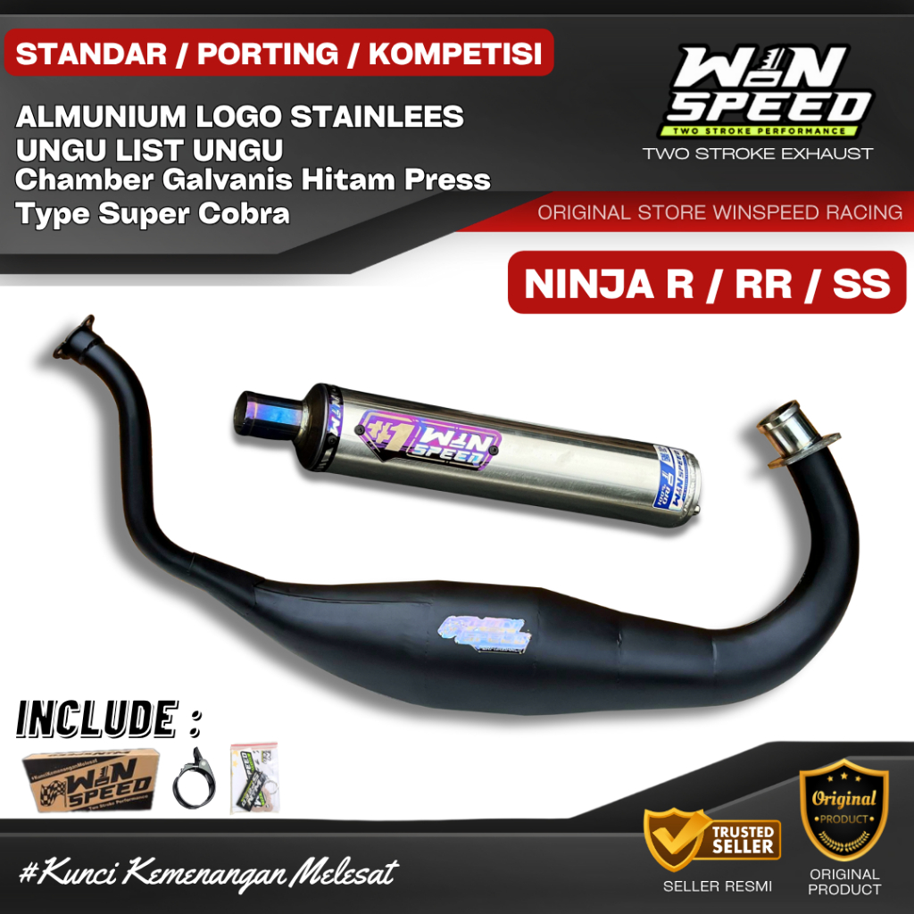 Jual Knalpot Ninja RR, R, SS Black Couting Type Super Cobra Slincer ...