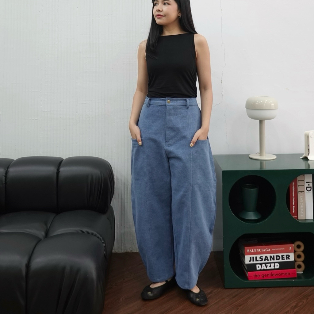 Jual popils - Gia Barrel Denim | Celana barrel Jeans Biru | Shopee ...