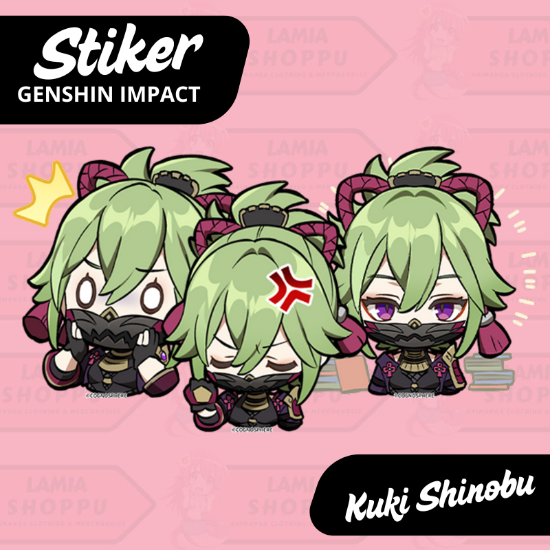 Jual Sticker Genshin Impact Kuki Shinobu | Stiker Shinobu Genshin ...